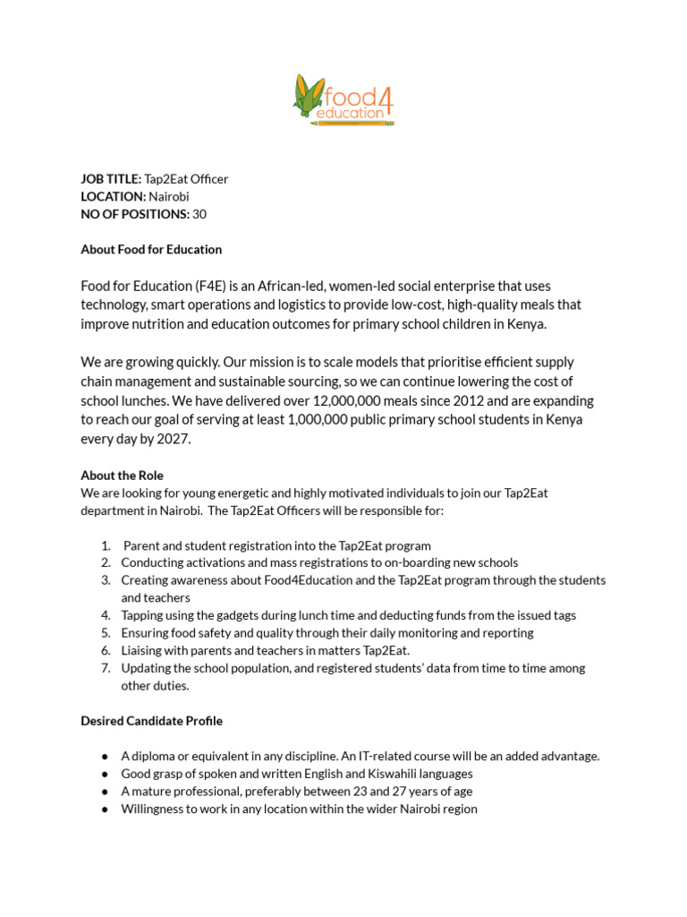 Tap2Eat Officers | PDF