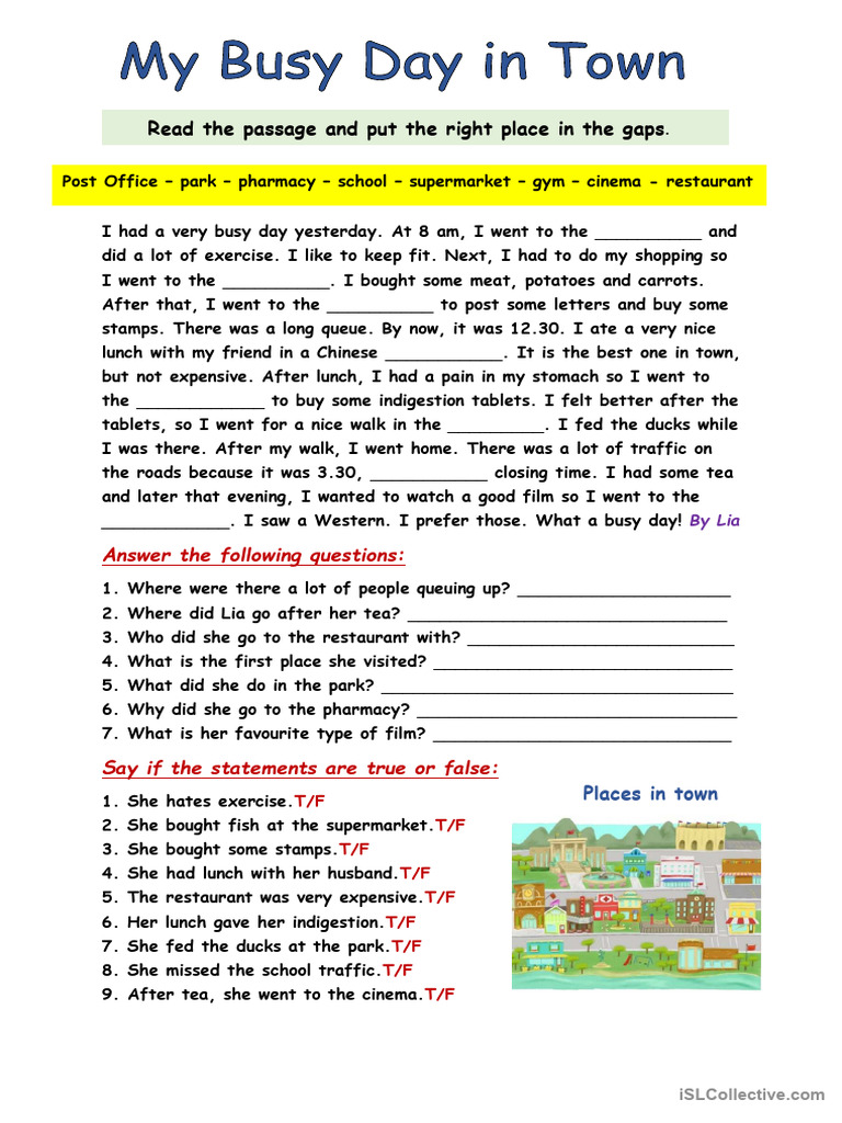 My Busy Day in Town | PDF