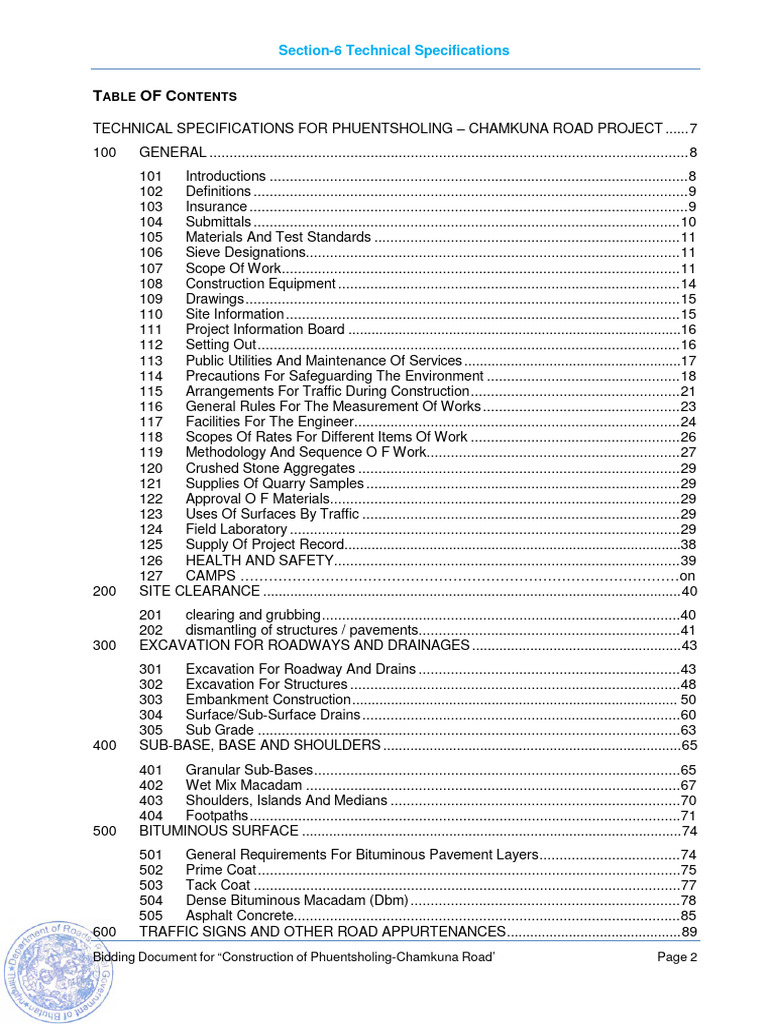 Technical Specification TS | PDF | Concrete | Specification (Technical Standard)
