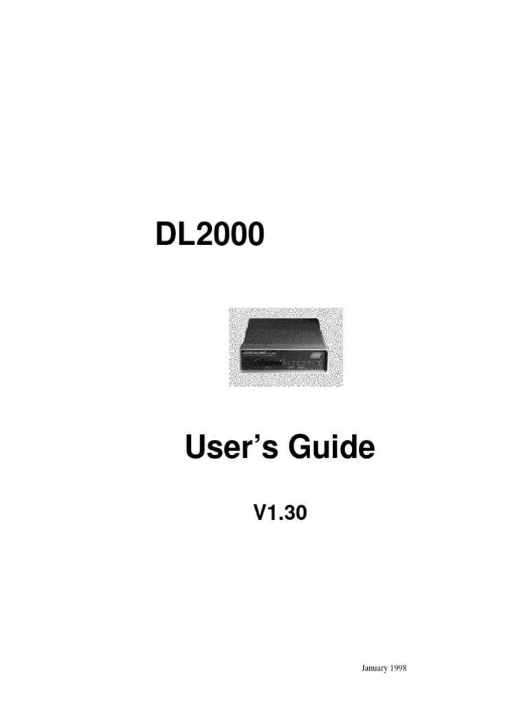 DL2000 User's Guide Overview | PDF | Duplex (Telecommunications ...