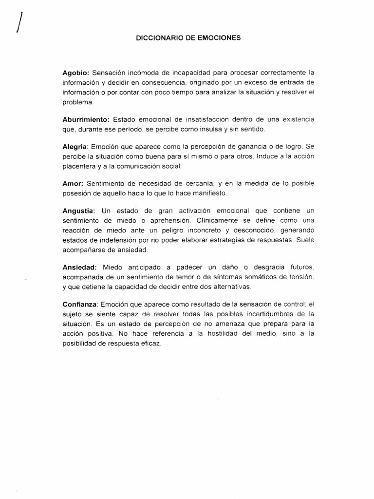 Diccionario de Las Emociones | PDF