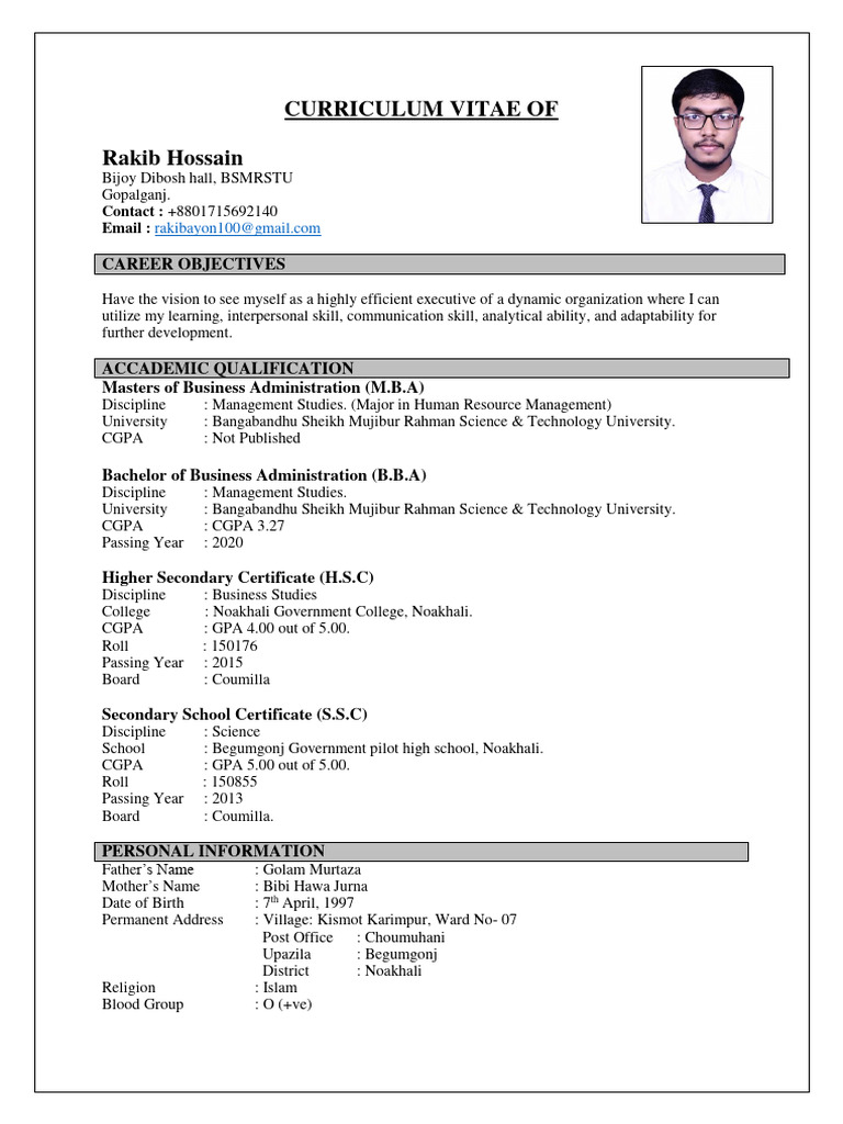 Rakib CV | PDF