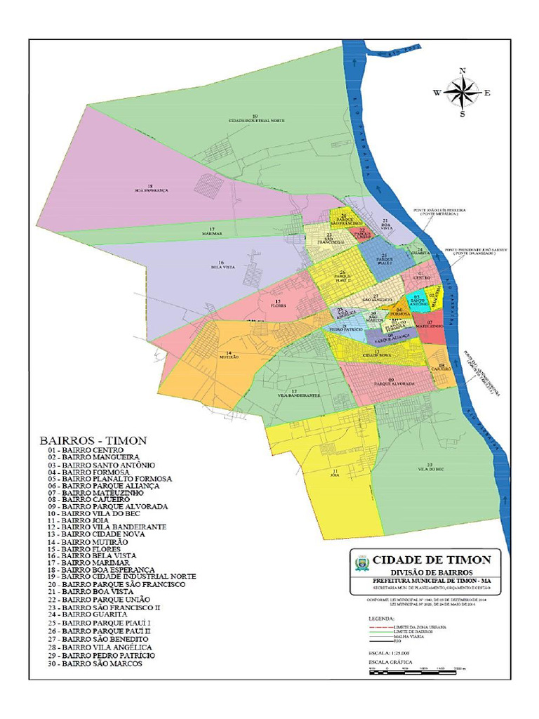 Mapa Da Zona Urbana e Rural de Timon | PDF