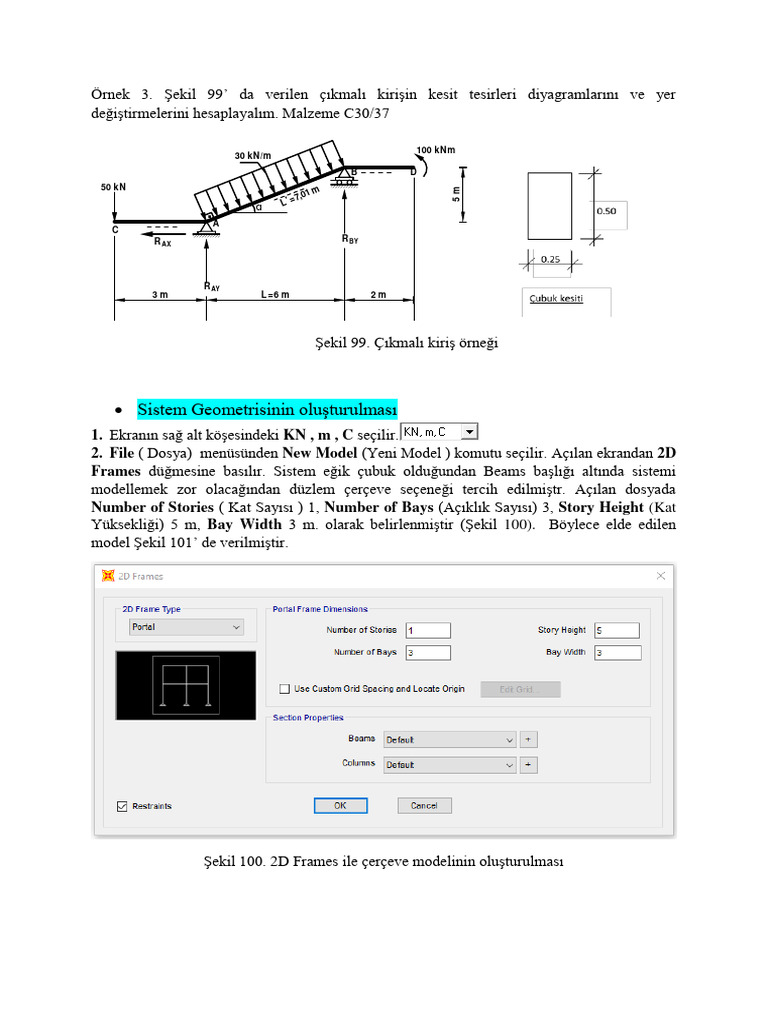 Yapi - Statiginde - Sap2000 - Kullanımı - Bölüm 4 | PDF