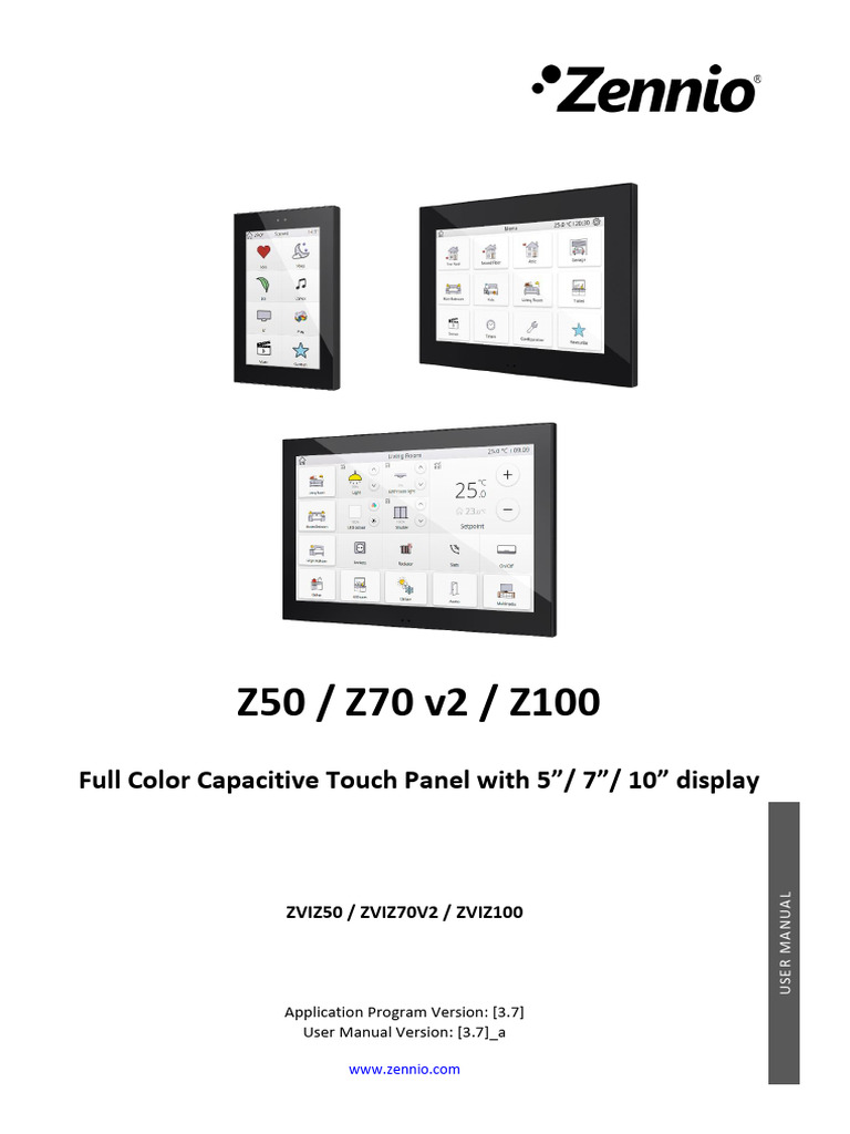 Manual Z50 Z70 v2 Z100 EN | PDF | Usb | Touchscreen