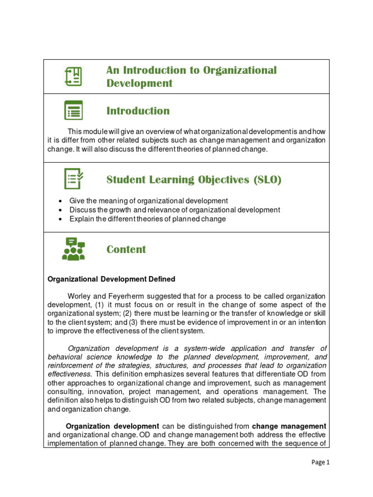 Introduction to Organizational Development | PDF | Organization ...