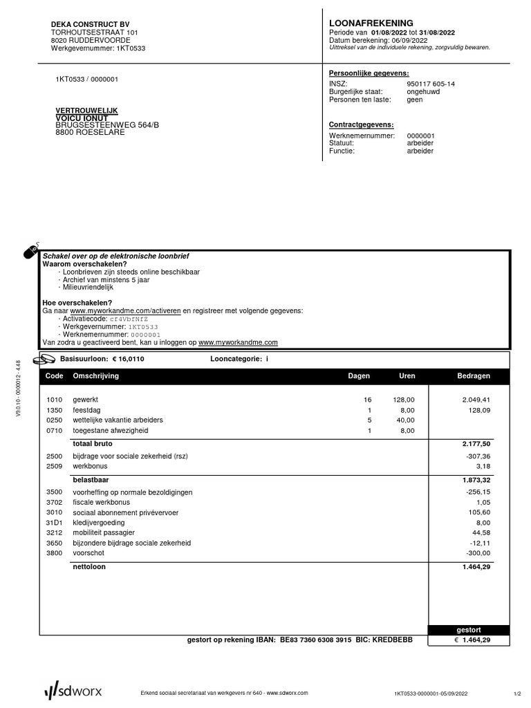 1KT0533 20220905 Loonbrief Augustus | PDF
