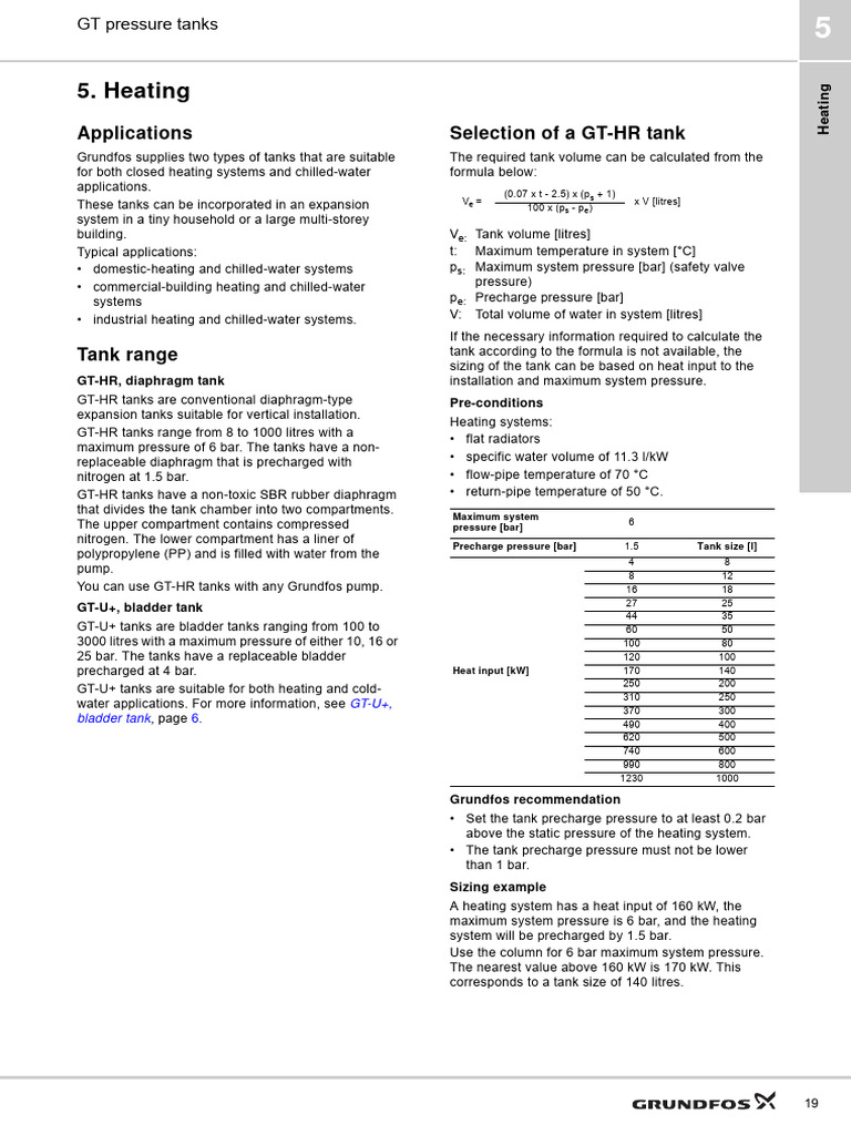 Grundfos GT Pressure Tank Internals | PDF | Manufactured Goods ...