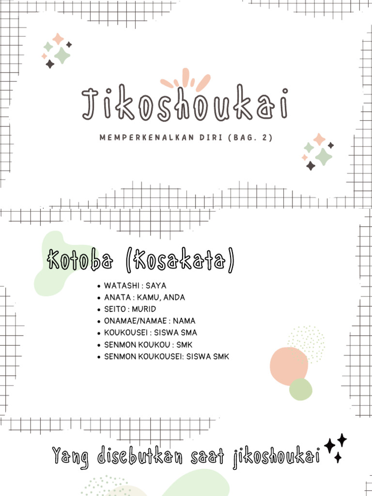 Panduan Jikoshoukai: Perkenalan Diri dalam Bahasa Jepang | PDF