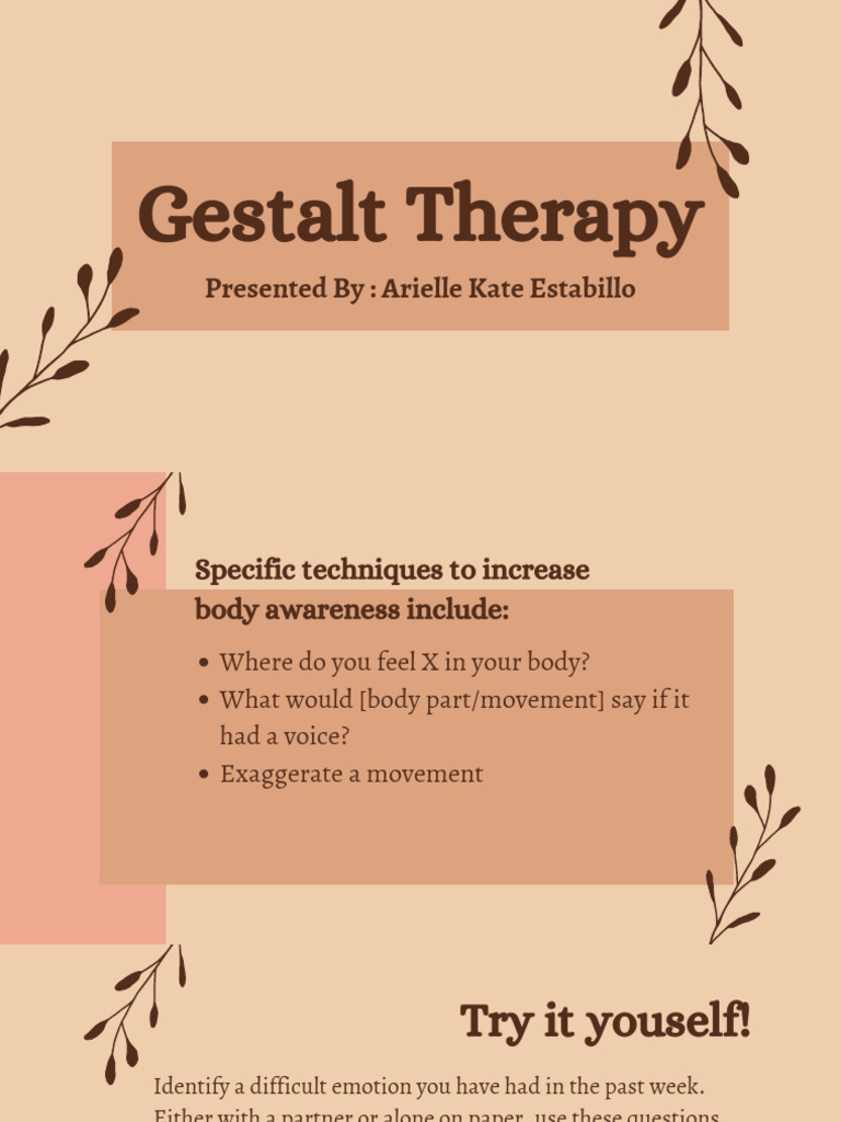 Gestalt Therapy | PDF | Gestalt Therapy | Psychotherapy