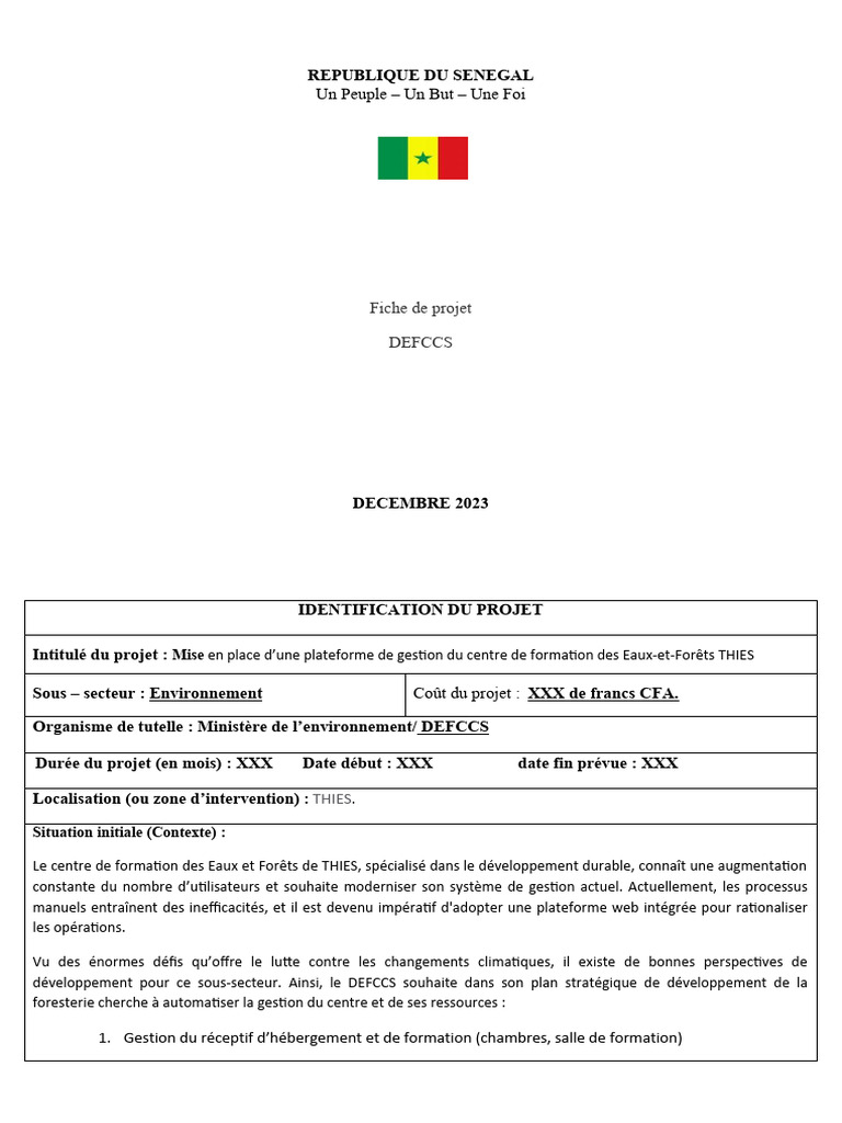 Mise en Place Plateforme de Gestion Centre de Formation | PDF ...