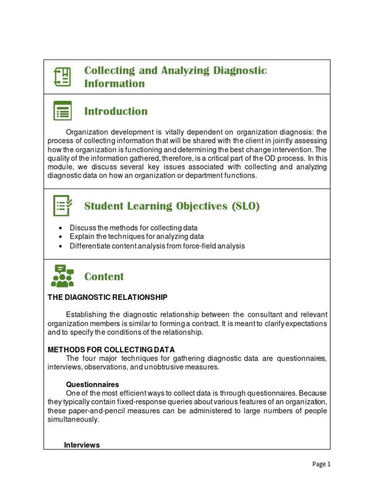 Module - Wk6 - Collecting and Analyzing Information | PDF ...