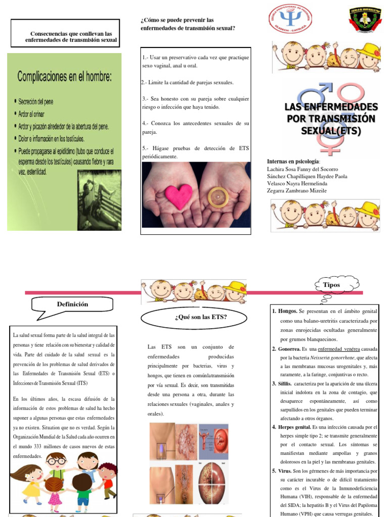 Triptico (Enfermedades de Transmision Sexual) | PDF | Infección transmitida sexualmente ...