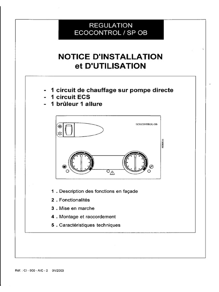 UM IM Ecocontrol SP OB FR | PDF