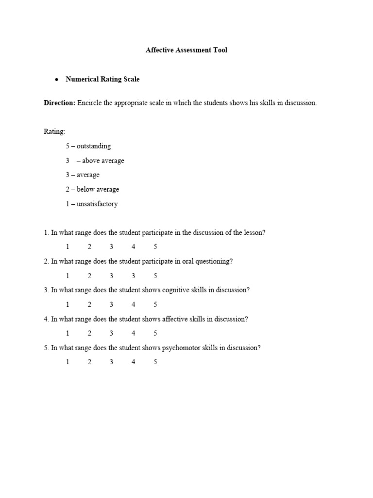 Affective Assessment Tools | PDF | Human Communication | Psychological ...