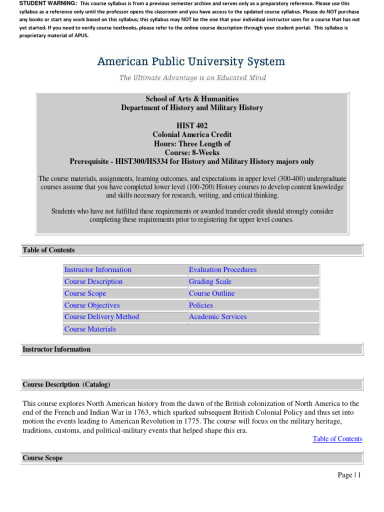 HIST402 - Colonial America | PDF | Libraries | Educational Technology