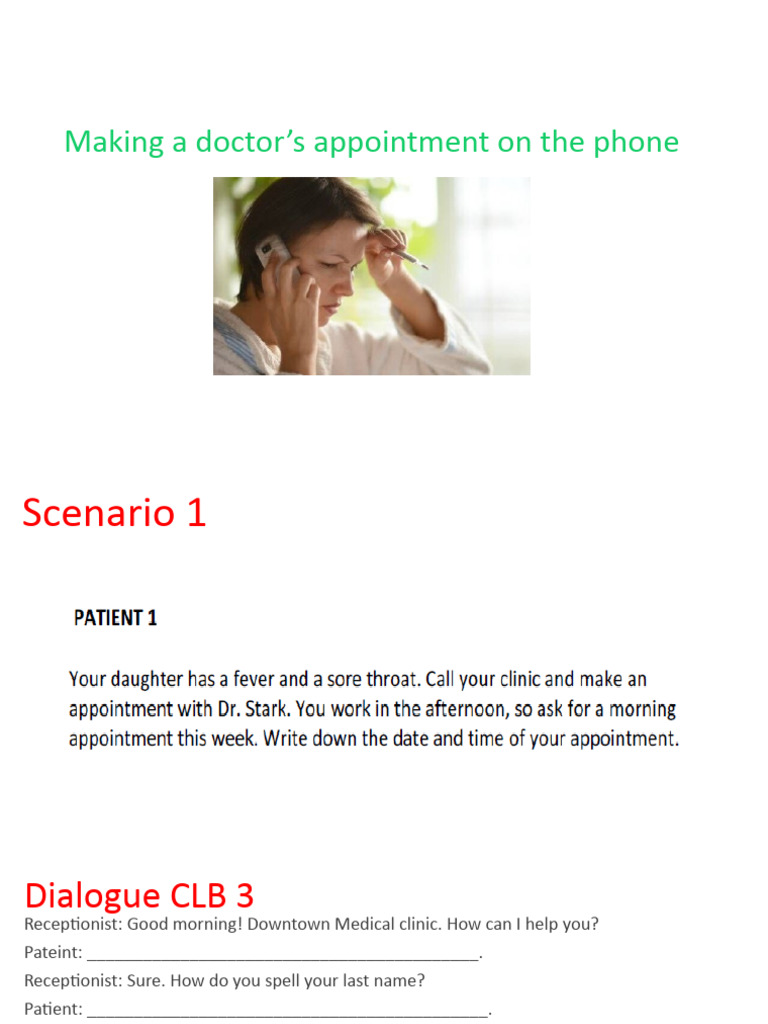 Making A Doctor's Appointment | PDF | Wellness