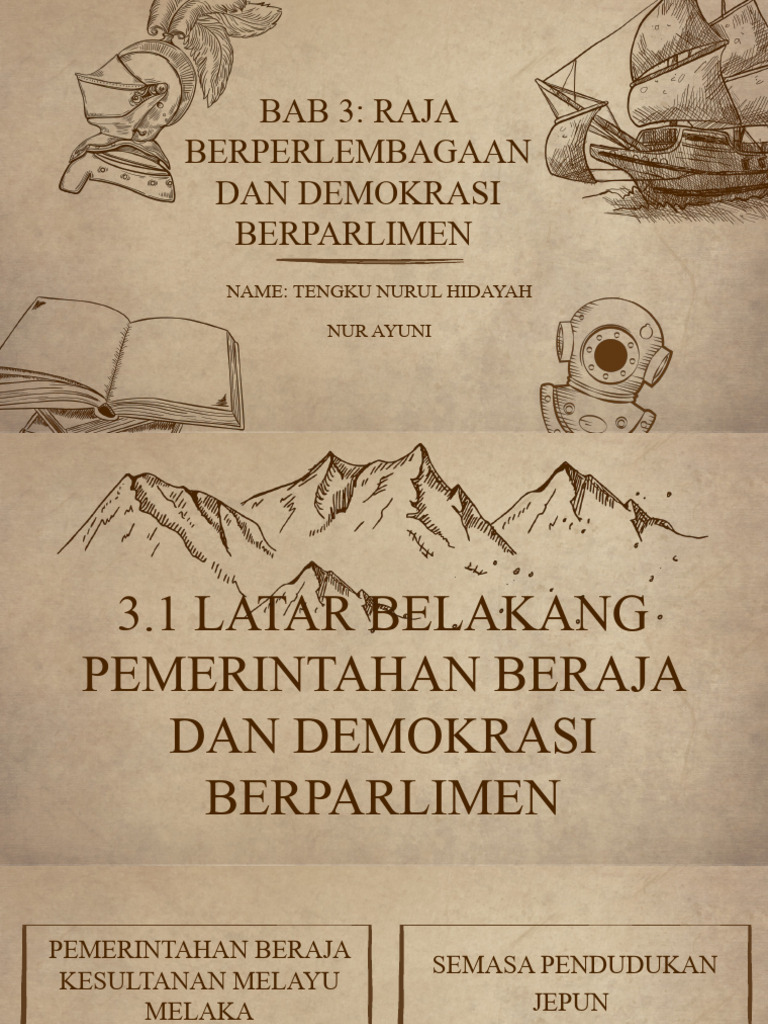Bab 3: Raja Berperlembagaan Dan Demokrasi Berparlimen: Name: Tengku Nurul Hidayah Nur Ayuni | PDF