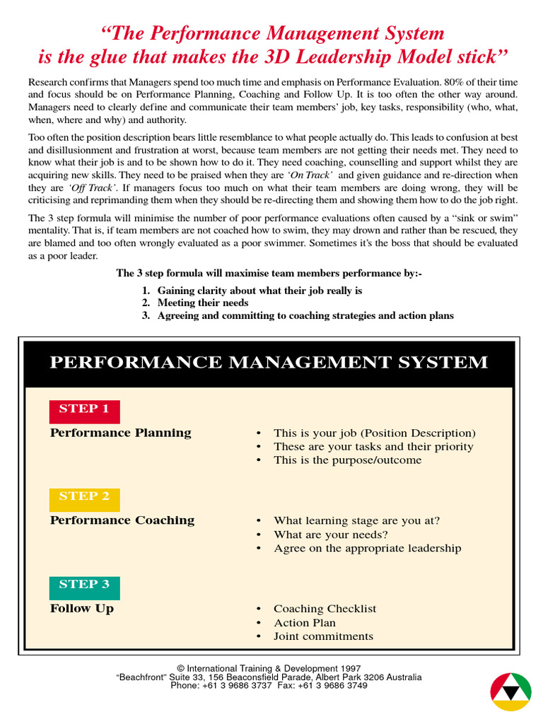 Performance Management System | PDF | Leadership | Psychological Concepts