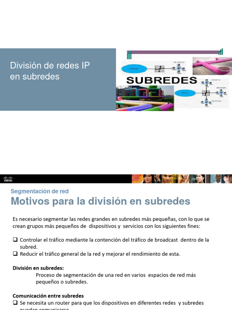 Subredes | PDF | Ciencias de la Computación | Protocolos de comunicaciones