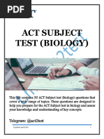 ACT Biology Practice Test DR Mai Abd El Salam 1 10 | PDF | Synapse ...