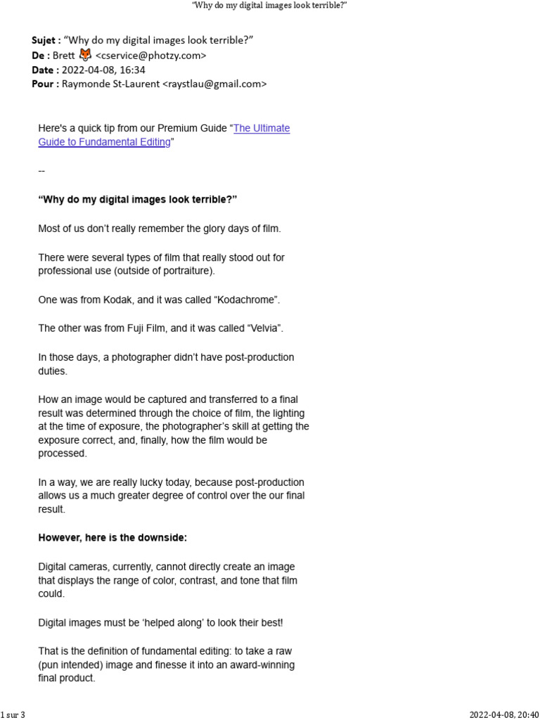 Why Do My Digital Images Look Terrible | PDF | Exposure (Photography ...