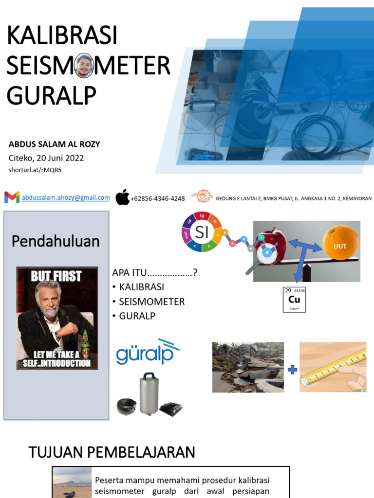 Kalibrasi Seismometer Guralp | PDF
