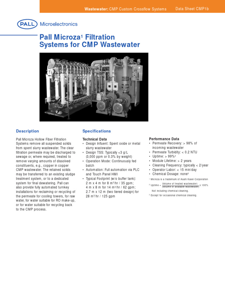 CMP1b Microza Filtration | PDF | Water Pollution | Pollution