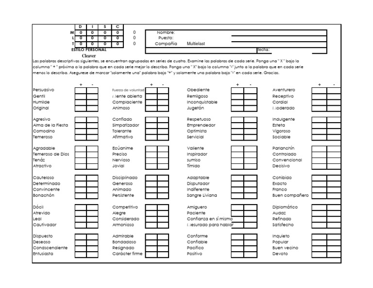 Test Cleaver para Responder | PDF