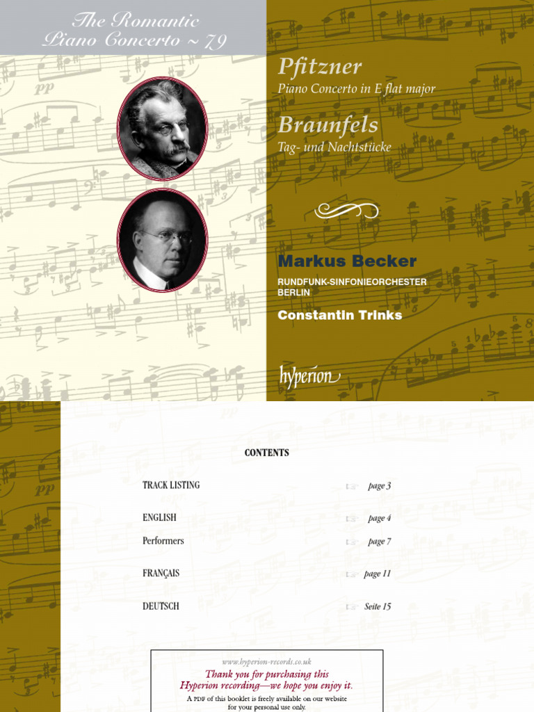Booklet | PDF | Classical Music