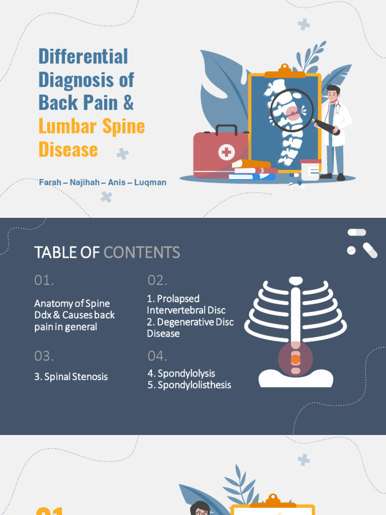 DDX Backpain & Lumbar Spine Disorder | PDF | Vertebra | Vertebral Column