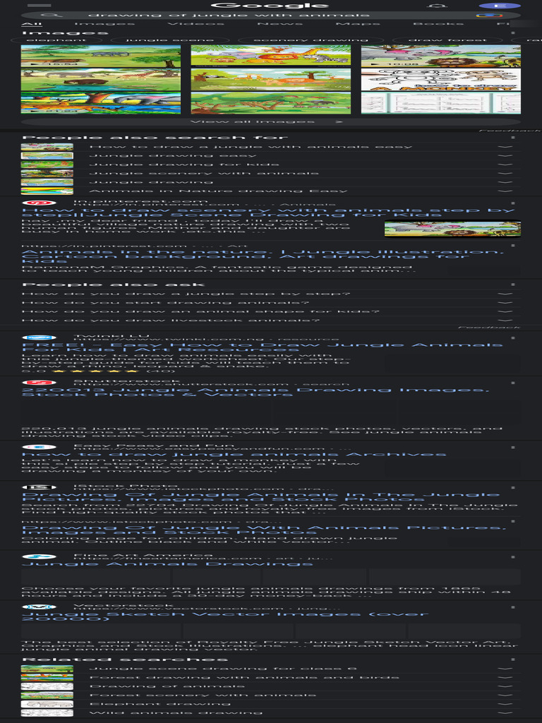 Drawing of Jungle With Animals - Google Search | PDF