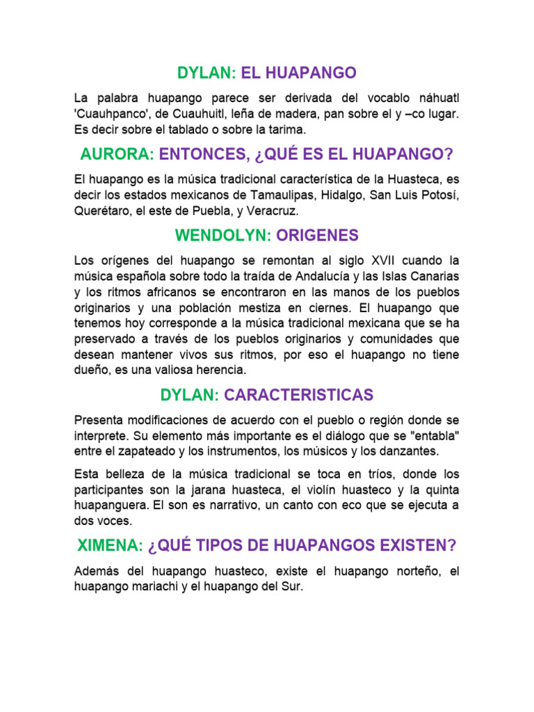 El Huapango Gia | PDF | Las artes escénicas | Musica Latinoamericana