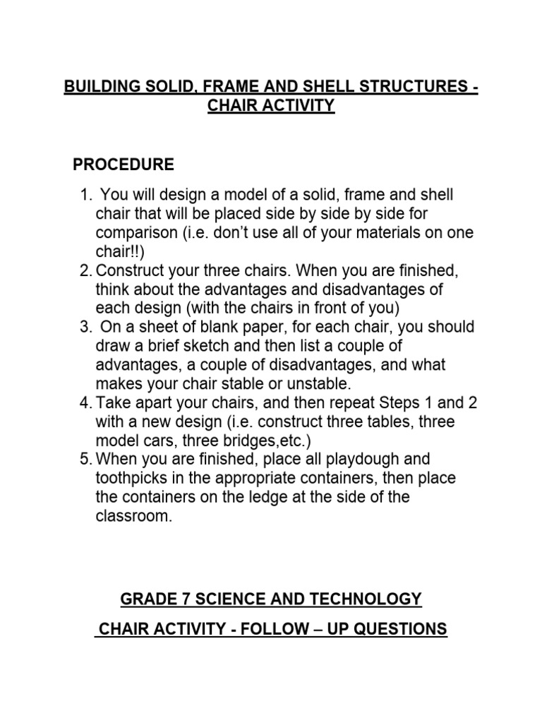 Selim Bakar - CHAIR ACTIVITY | PDF | Home & Garden