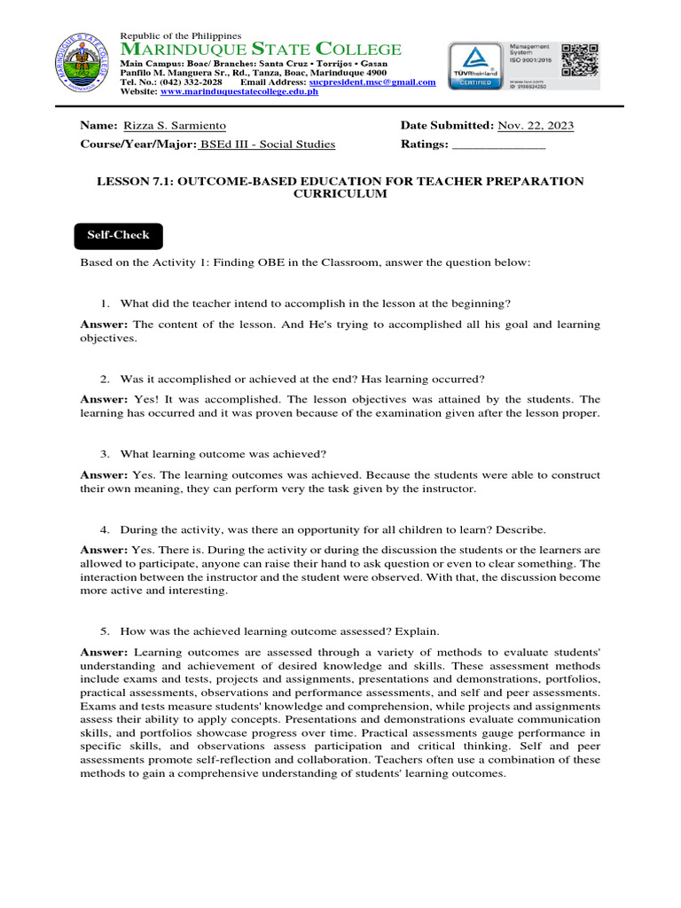 Lesson 7.1 8.1 SARMIENTO | PDF | Learning | Cognitive Psychology