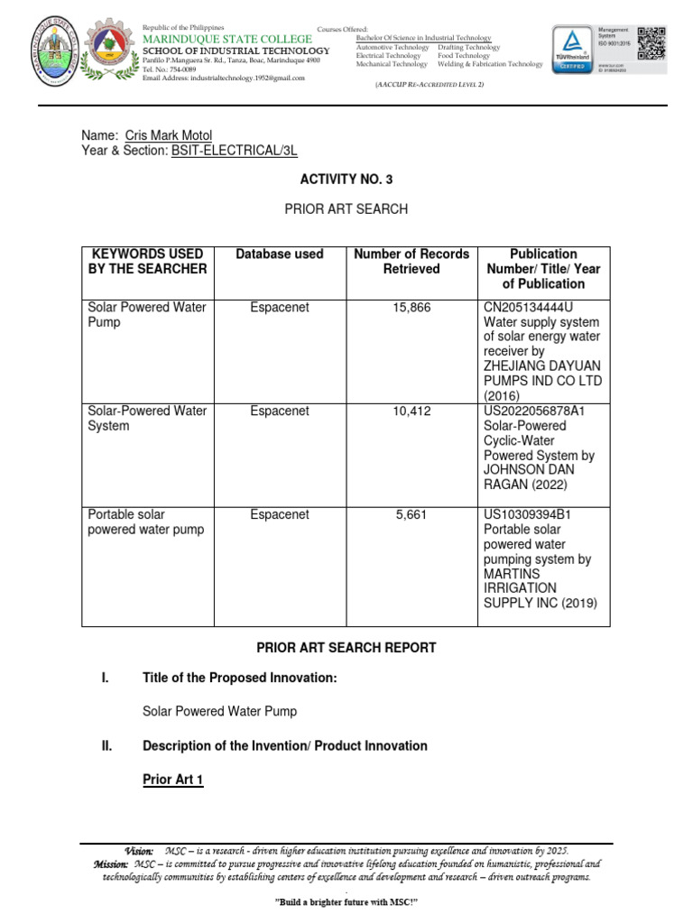 (Motol) Activity 3 - Prior Art Search | PDF