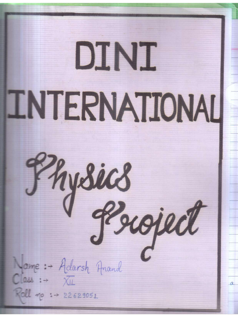 Phy Project File | PDF