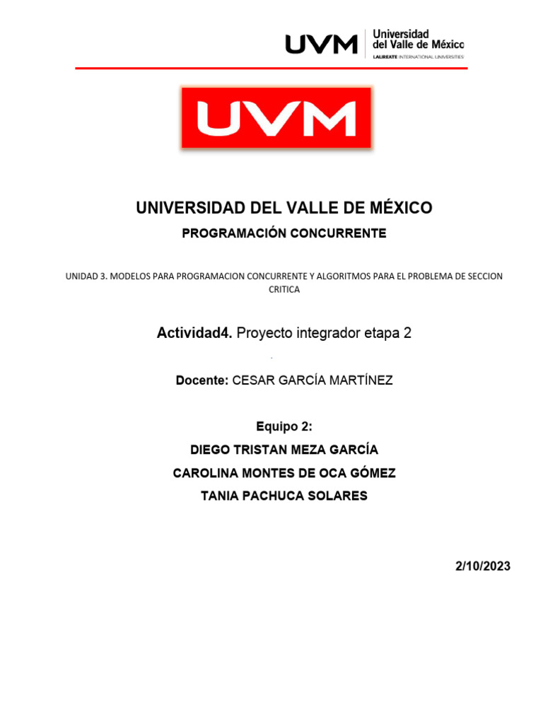 A6 Equipo2 Proyecto Etapa 2 | PDF | Hilo (Computación) | Programa de computadora