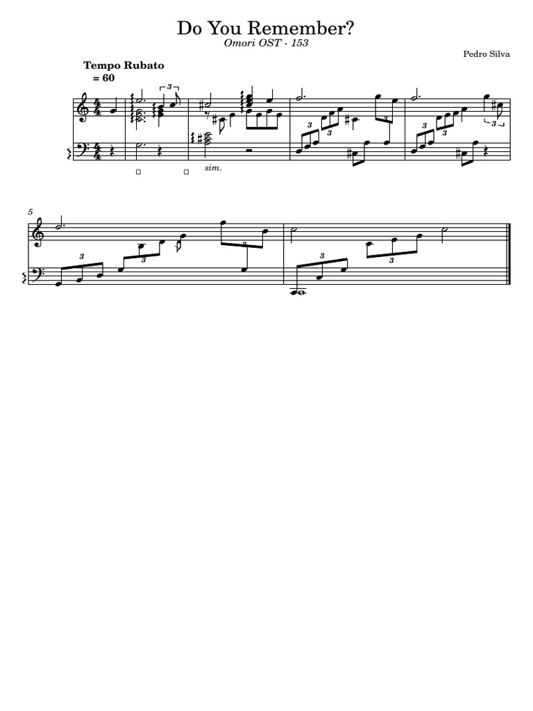 Do You Remember (Omori) | PDF