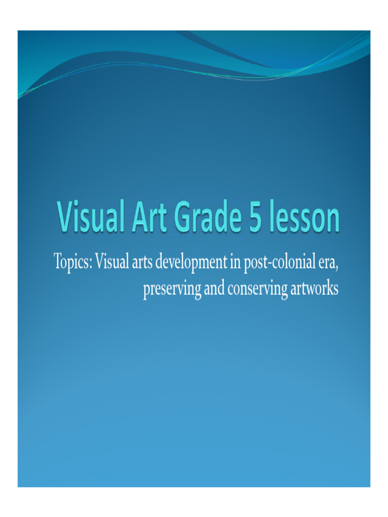 Primary School Visual Art Grade 5 Lesson Workbook | PDF | Paintings ...