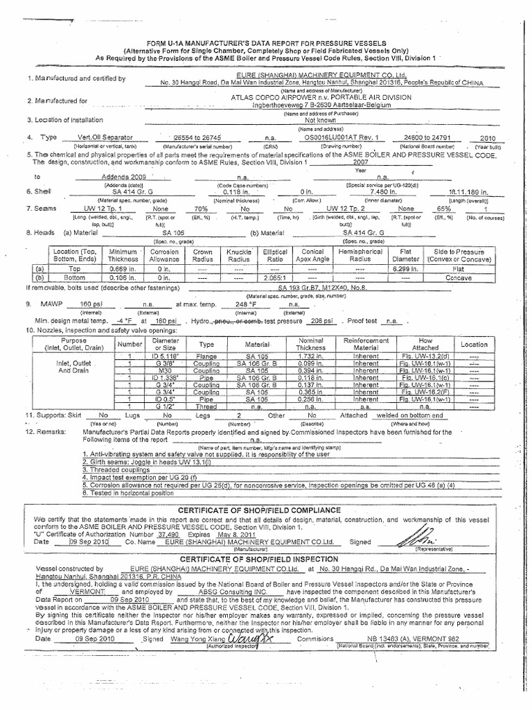 U1a Cert For Az Ac # First Batch | PDF