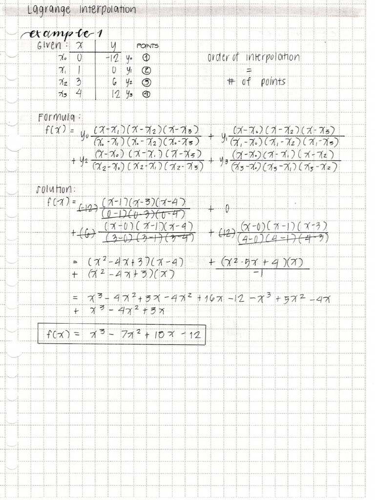 Numerical Methods - Lagrange and Inverse Lagrange Interpolation | PDF Numerical Methods - Lagrange and Inverse Lagrange Interpolation | PDF