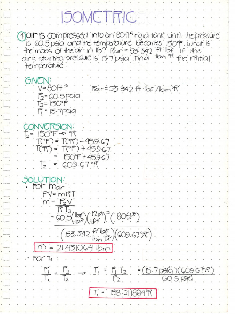 Thermodynamics 1 - Isometric, Isobaric, Isothermal, Isentropic | PDF