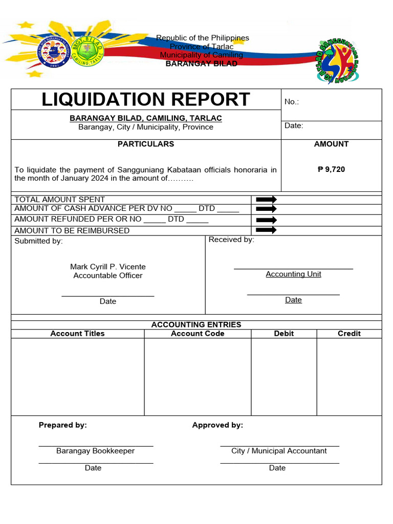 Liquidation Report | PDF | Bookkeeping | Debits And Credits
