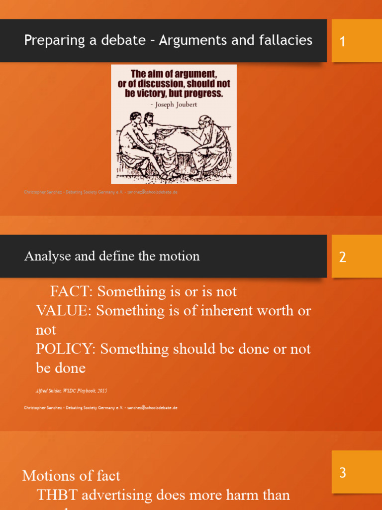 Preparing A Debate Arguments and Fallacies | PDF | Argument | Fallacy