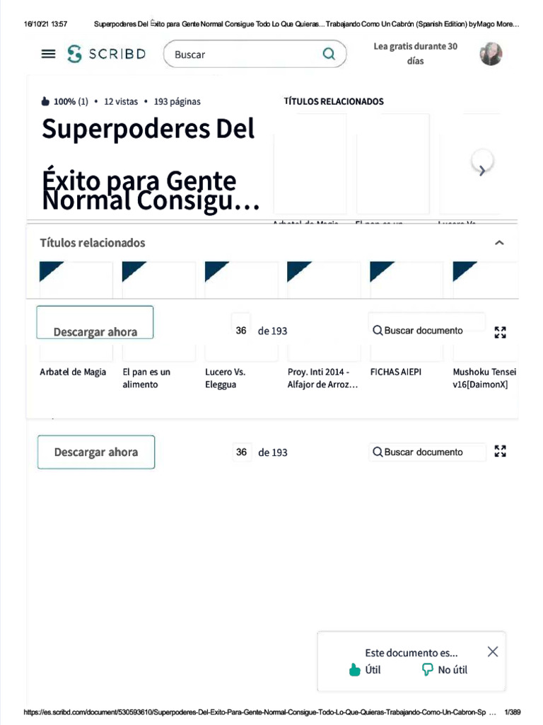 PDF Superpoderes Del Exito para Gente Normal Consigu Titulos Relacionados Compress | PDF