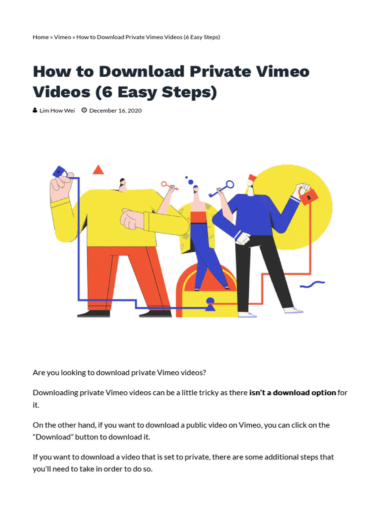 How To Download Private Vimeo Videos (6 Easy Steps) - Followchain | PDF | Html | World Wide Web