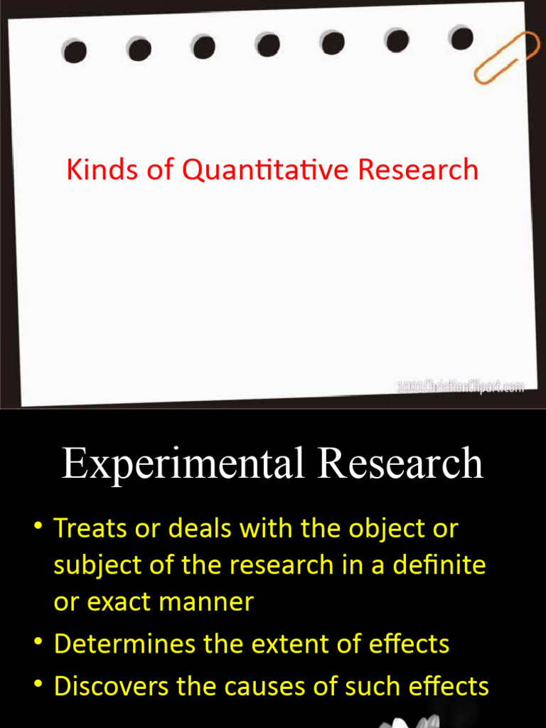 Types of Quantitative Research Explained | PDF | Experiment | Survey ...