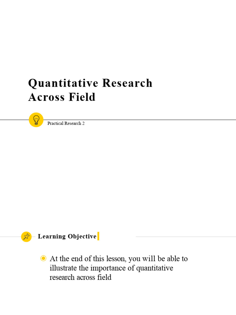 Quantitative Research Across Field | PDF | Quantitative Research | Science