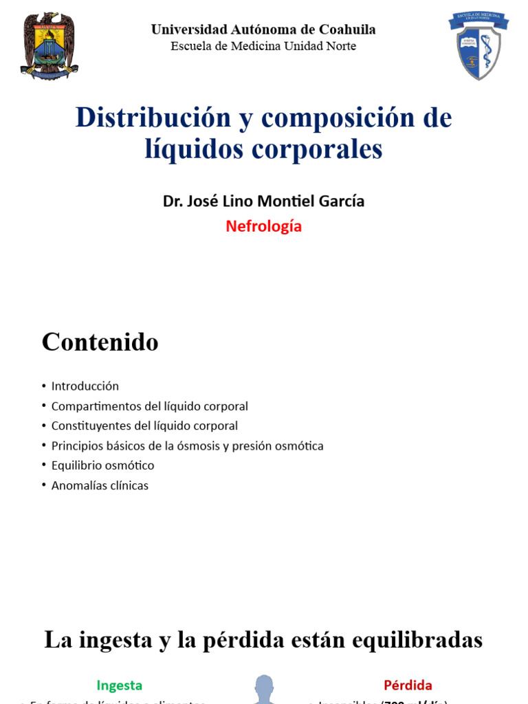 Distribución y Composición de Líquidos Corporales | PDF | Anatomía ...